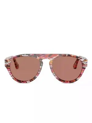 Persol Pilot Frame Sunglasses - Red