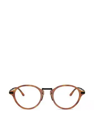 Giorgio Armani Round Frame Glasses - Brown