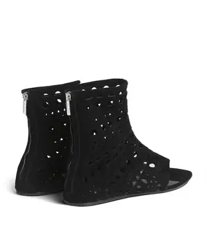 Alaïa Suede Vienne High-top Thong Sandals