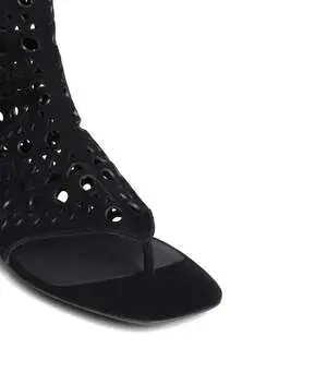 Alaïa Suede Vienne High-top Thong Sandals