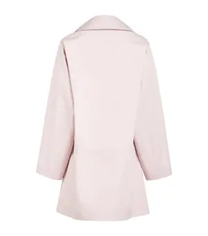 Alaïa Cotton-silk Blend Leather Trim Coat