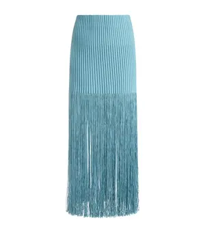 Alaïa Fringed Maxi Skirt