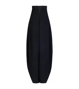 Alaïa High-rise Curved-leg Trousers - Black