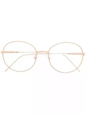 Prada Round-frame Glasses - Gold