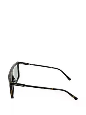 Karl Lagerfeld Tortoiseshell-effect Rectangle-frame Sunglasses