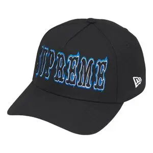 Supreme X New Era Gothic Outline Adjustable Cap - Black