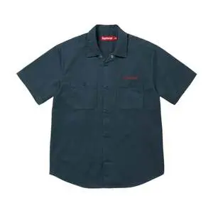 Supreme Ss26 Aoi Cyborg S/s Work Shirt - Navy