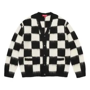 Supreme Ss26 Checkerboard Cardigan - Black