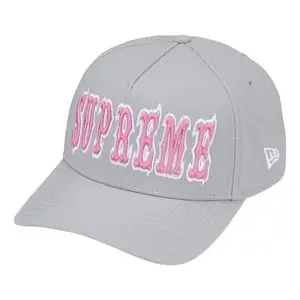 Supreme X New Era Gothic Outline Adjustable Cap - Grey
