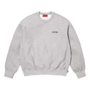 Supreme Ss26 Washed Crewneck - Heather Grey