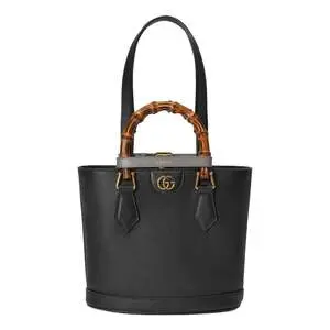 Gucci Gucci Diana Small Tote Bag With Bamboo Handles Black