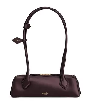 Alaïa Le Teckel Satin Shoulder Bag - Brown