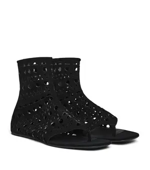 Alaïa Suede Vienne Thong High-top Sandals