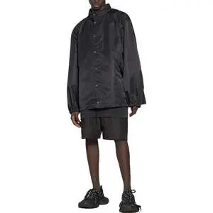 Balenciaga Tape Type Hooded Windbreaker Jacket