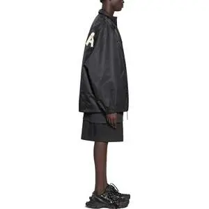 Balenciaga Tape Type Hooded Windbreaker Jacket
