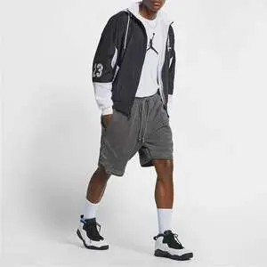 JORDAN Air Aj9 Woven Colorblock Hooded Jacket - Black