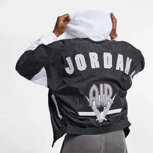 JORDAN Air Aj9 Woven Colorblock Hooded Jacket - Black