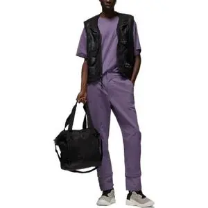 JORDAN Alphabet Round Neck Pullover Short Sleeve T-shirt Purple