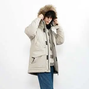 NEW BALANCE Hooded Down Parka - White