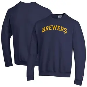 Champion Milwaukee Brewers Powerblend Wordmark Sweatshirt