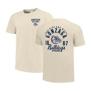 IMAGE ONE Gonzaga Bulldogs Comfort Colors Mascot Overlay T-shirt - Cream