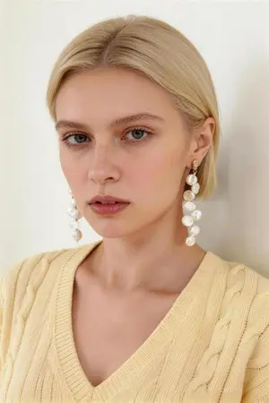 CLASSICHARMS Gemma Petal Pearl Drop Earrings