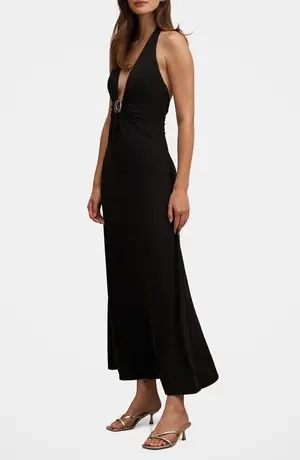 EVER NEW Behati Jersey Midi Halter Dress