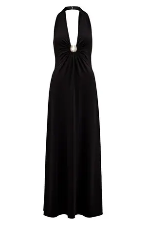 EVER NEW Behati Jersey Midi Halter Dress