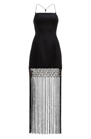 EVER NEW Rayna Macramé Fringe Maxi Dress