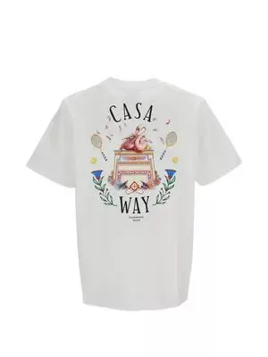 Casablanca Logo-print Short-sleeved T-shirt - Neutrals