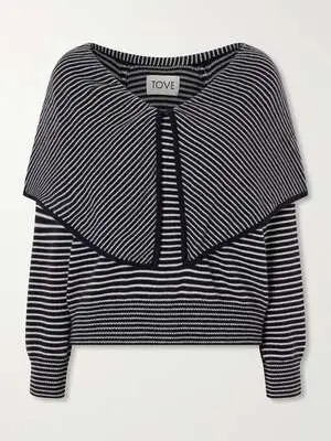Tove Maia Tiered Striped Cashmere Sweater - Multi