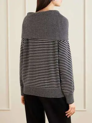 Tove Maia Tiered Striped Cashmere Sweater