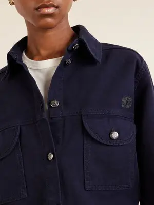 BLAZÉ MILANO Berber Embroidered Denim Shirt - Blue