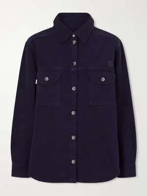 BLAZÉ MILANO Berber Embroidered Denim Shirt - Navy