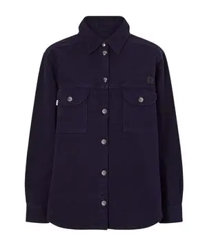 BLAZÉ MILANO Embroidered Denim Shirt Navy