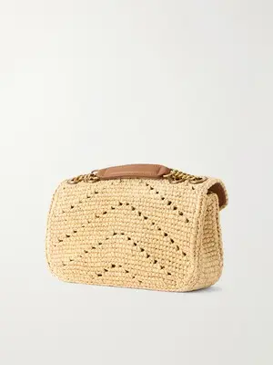 Saint Laurent Loulou Mini Raffia Shoulder Bag