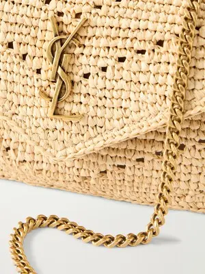 Saint Laurent Loulou Mini Raffia Shoulder Bag