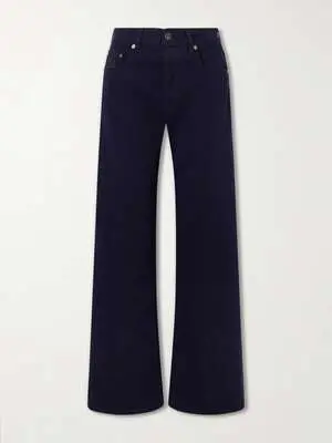 BLAZÉ MILANO Clapotis Maline Mid-rise Wide-leg Jeans - Navy