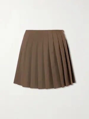 MAISON MARGIELA Pleated Mini Skirt - Brown