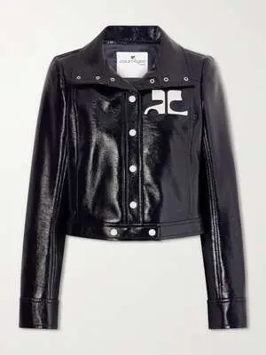 COURREGES Reedition Coated Cotton-blend Jacket