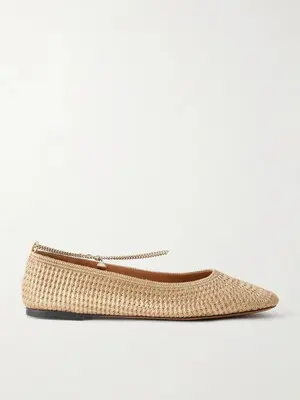 Stella McCartney Woven Lurex Ballet Flats - Gold
