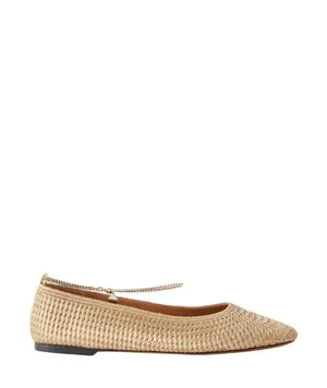 Stella McCartney Woven Lurex Ballet Flats - Gold