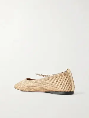 Stella McCartney Woven Lurex Ballet Flats - Gold