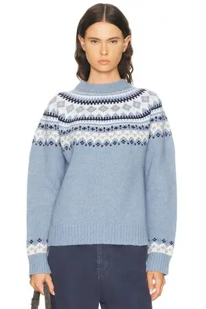 Miu Miu Miu Miu Wool Fairisle Sweater Azzurro