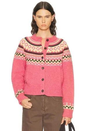 Miu Miu Wool Fairisle Sweater - Rosa