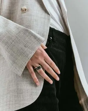 BY PARIAH Classic Ring Stack | Onyx