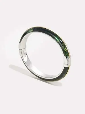 BY PARIAH Essential Stacking Bangle | Moss Agate