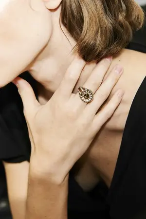 BY PARIAH Aurora Cocktail Ring With Smokey Quartz And Diamonds