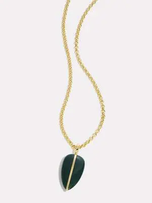 BY PARIAH Large Pebble Pendant | Moss Agate