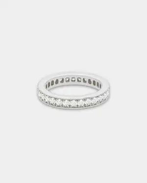 BY PARIAH Chubby Diamond Band White Diamond - Silver